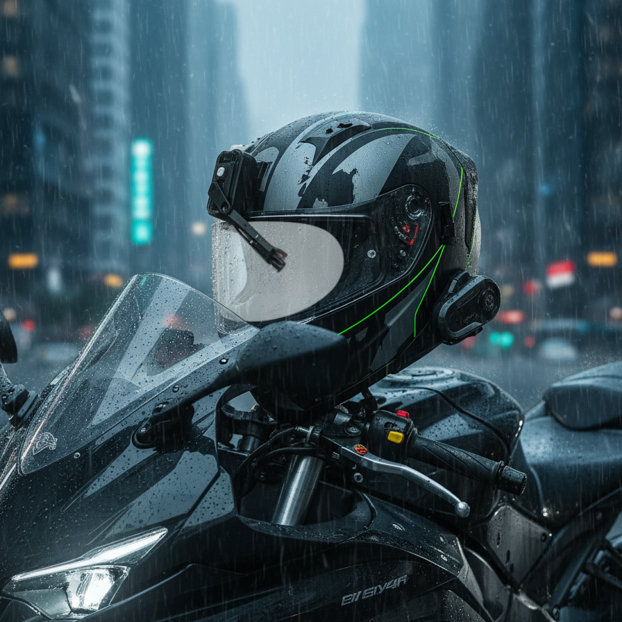 Helmet With Electric Wiper – Tailored Paw