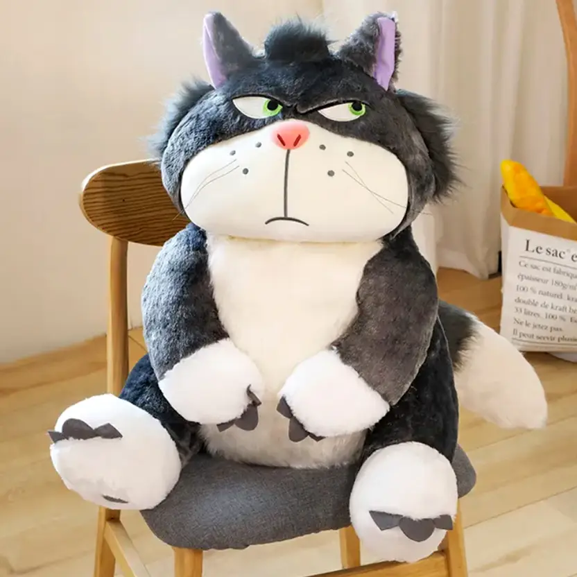 Cute Huggable Lucifer Angry Cat Plush – Tailored Paw